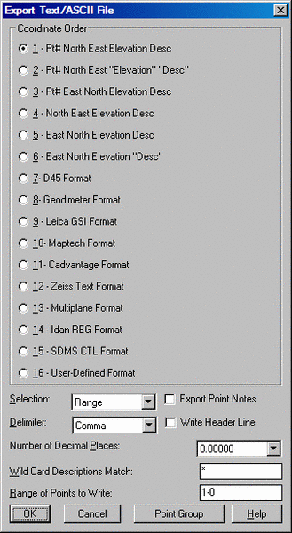 Export Text/ASCII File