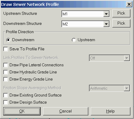 Draw Sewer Network Profile