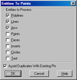 Create Points from Entities