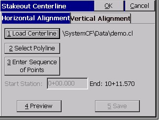 Stakeout Line/Arc (Stake Centerline)